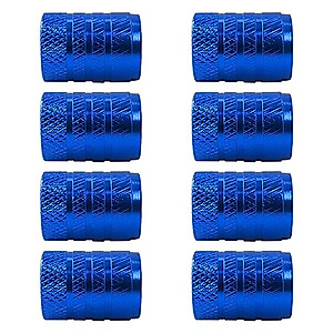 8pcs Valve Caps Prevent Corrosion Car Dust Caps Universal Aluminum Wheel Tire Air Caps Valve Stem Covers(Blue)