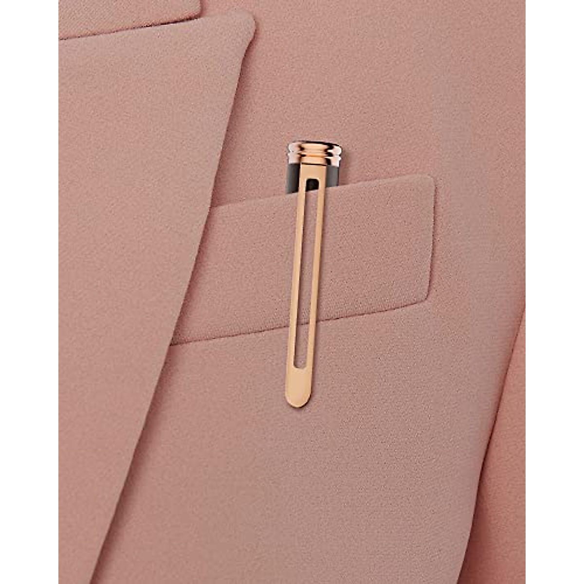 Cambond Black Pens, Ballpoint Pen Bulk Black Ink 1.0 mm Medium Point Smooth Writing Black and Rose Gold Pens for Men Women Police Uniform Office Business, 3 Pens with 6 Refills (Black)