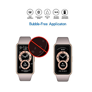 MIHENCE [ 3PCS ] Mihence Compatible for Huawei Band 6 Screen Protector, 3D Full Screen Coverage Case Curved Edge HD Premium Real Screen Protector for Huawei Band 6 Smart Band Fitness Tracker [ TPU ]