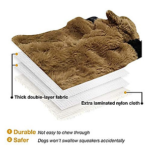 Nocciola 5 PCS Crinkle Dog Squeaky Toys with Double Layer Reinforced Fabric, Durable Plush Dog Toys, No Stuffing Body Dog Toy Set for Small to Large Dogs (5pcs 10 squeakers, Jungle Series1)