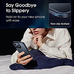 CASEKOO [SGS Tested] Newly Matte Shockproof Designed for iPhone 14 Pro Case [10FT Mil-Grade Protection] Anti-Fingerprints & Anti-Scratch Durable Translucent Back Anti-Slip Frame, Black