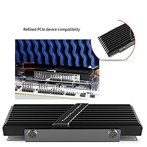 Thermalright TR-M.2 2280 Type A B 2280 heatsink for SSD Cooling M.2 2280 heatsink Cooler, Aluminum, with 2 Thermal Conductivity, Desktop High Performance SSD Cooler, Black