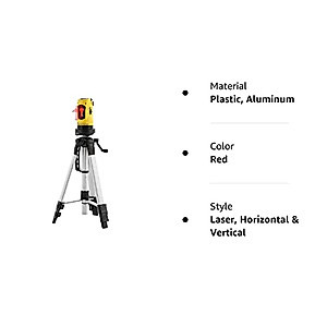 ZELCAN Line Laser Level with Tripod, Auto Leveling Kit Combo with Horizontal/Vertical/Cross-Line, Dual-module Self-Leveling Laser Alignment Tool Set for Hanging Pictures