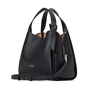 Kate Spade New York Knott Pebbled Leather Medium Crossbody Tote, Black