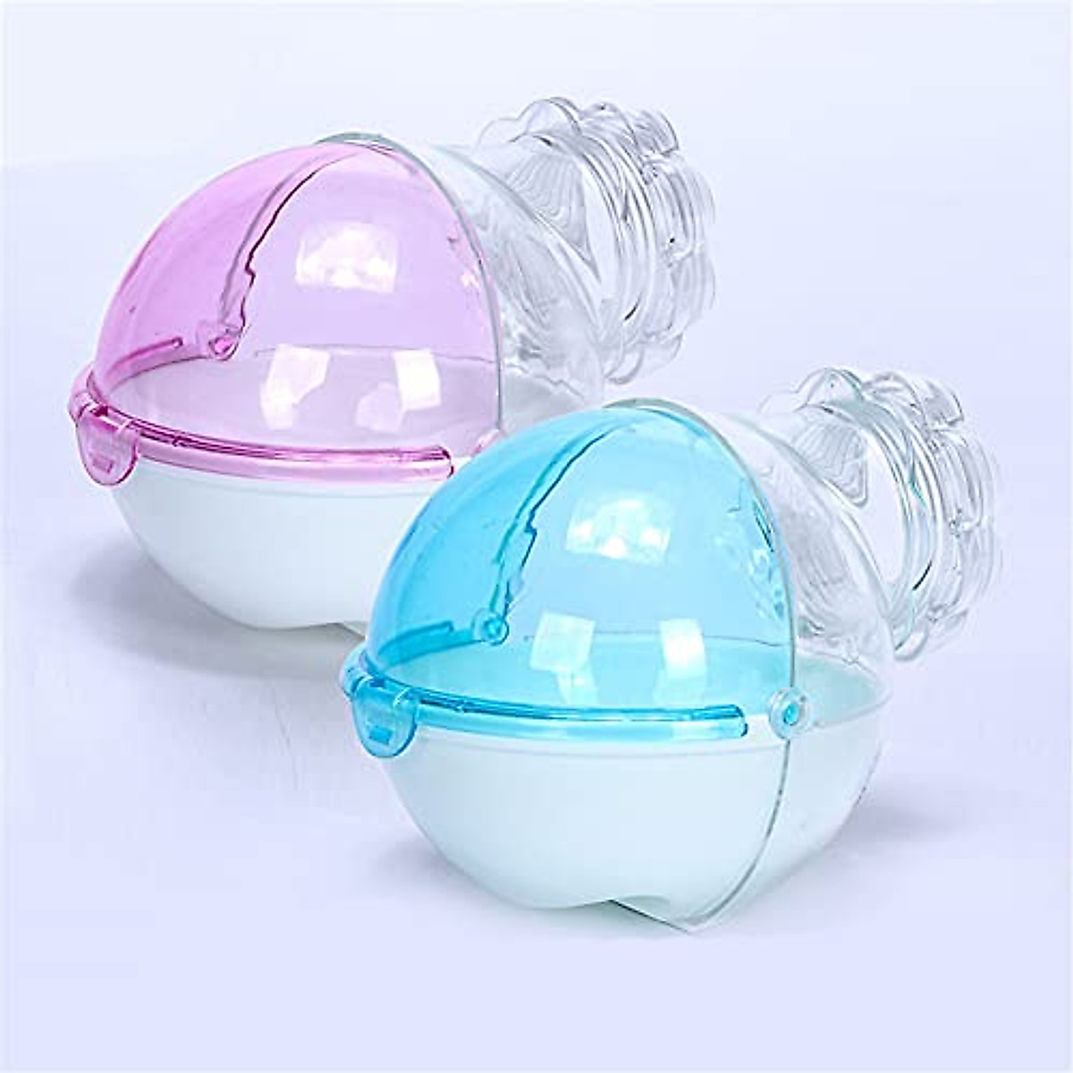 Qoyntuer Small Animals Sand Bathroom Cage Toilet Bathtub,Hamster External Toilet Bathroom Sand Bathing Box Removable Toilet Bathtub Sand Bath Container Pet Toy Acrylic Hamster Bathroom Cage (Blue)