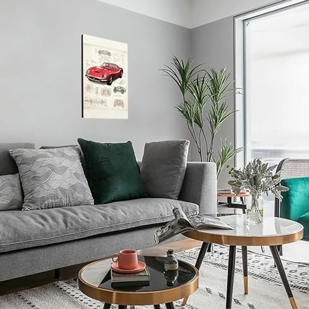 Car Poster Ferrari F40 Supercar Posters Racing Car Canvas Wall Art For Boy's Bedroom SuperCar Wall Decor Frame-style 12x18inch(30x45cm)