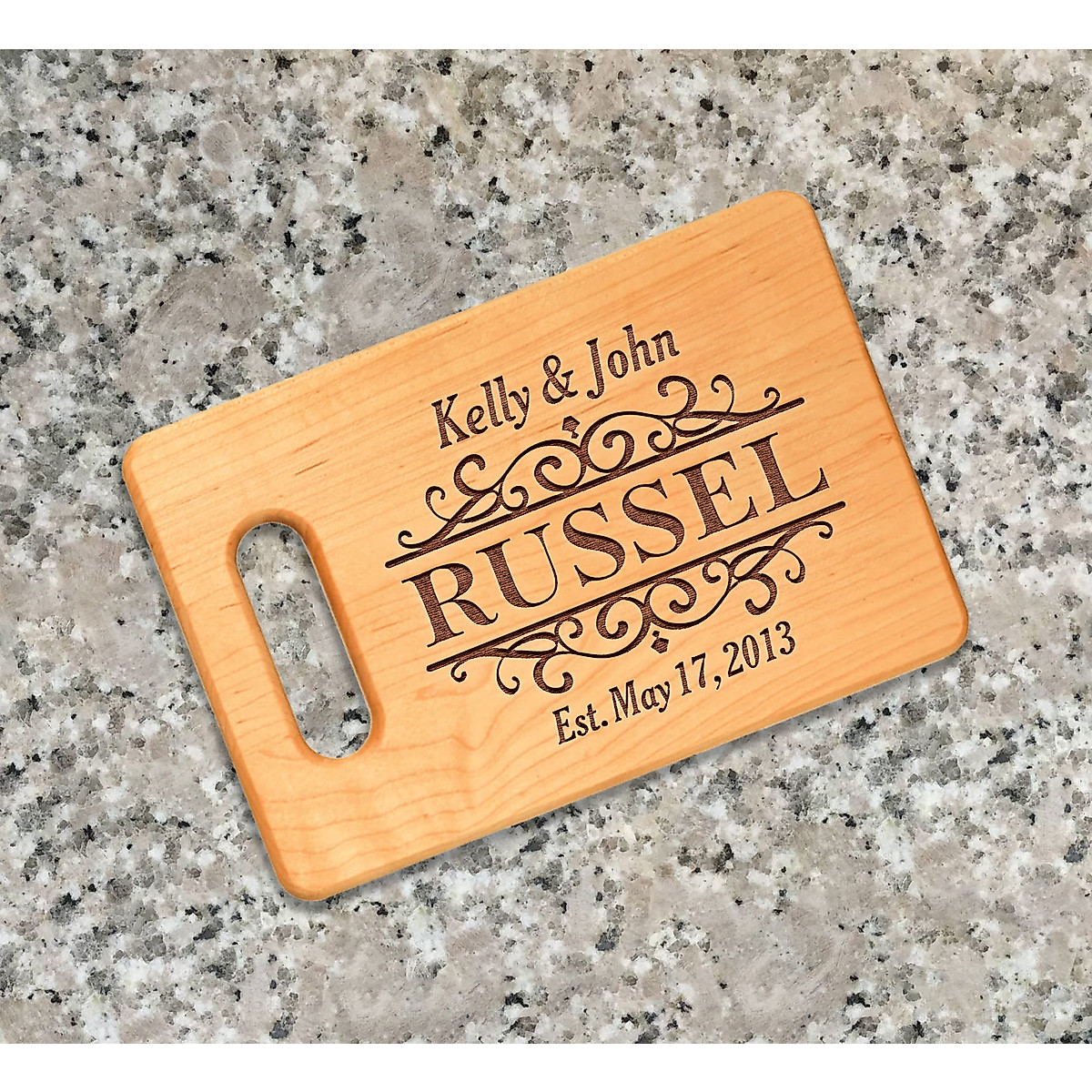 Personalized Mr and Mrs Cutting Board Wedding Gift for Couple Custom Arched Bamboo Cutting Board Housewarming Gifts
