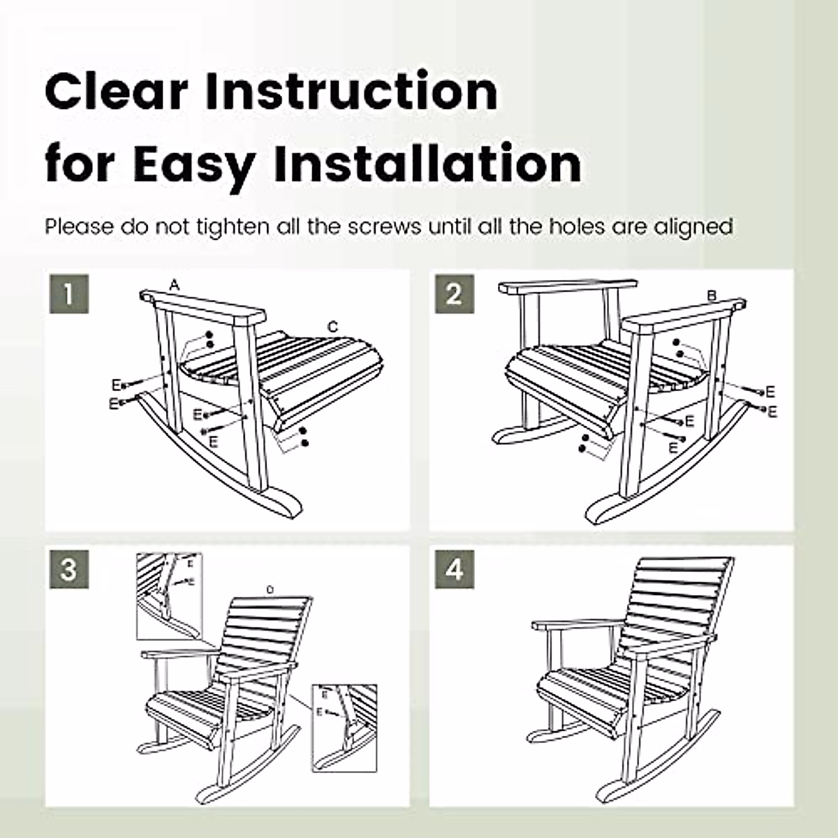 Giantex Wood Rocking Chair Outdoor - Outside Rocker with High Backrest, Wide Armrests, 330 Lbs Weight Capacity, Patio Rocking Chairs for Lawn, Backyard, Indoors, Deck, Garden, Porch Chair (1, Natural)