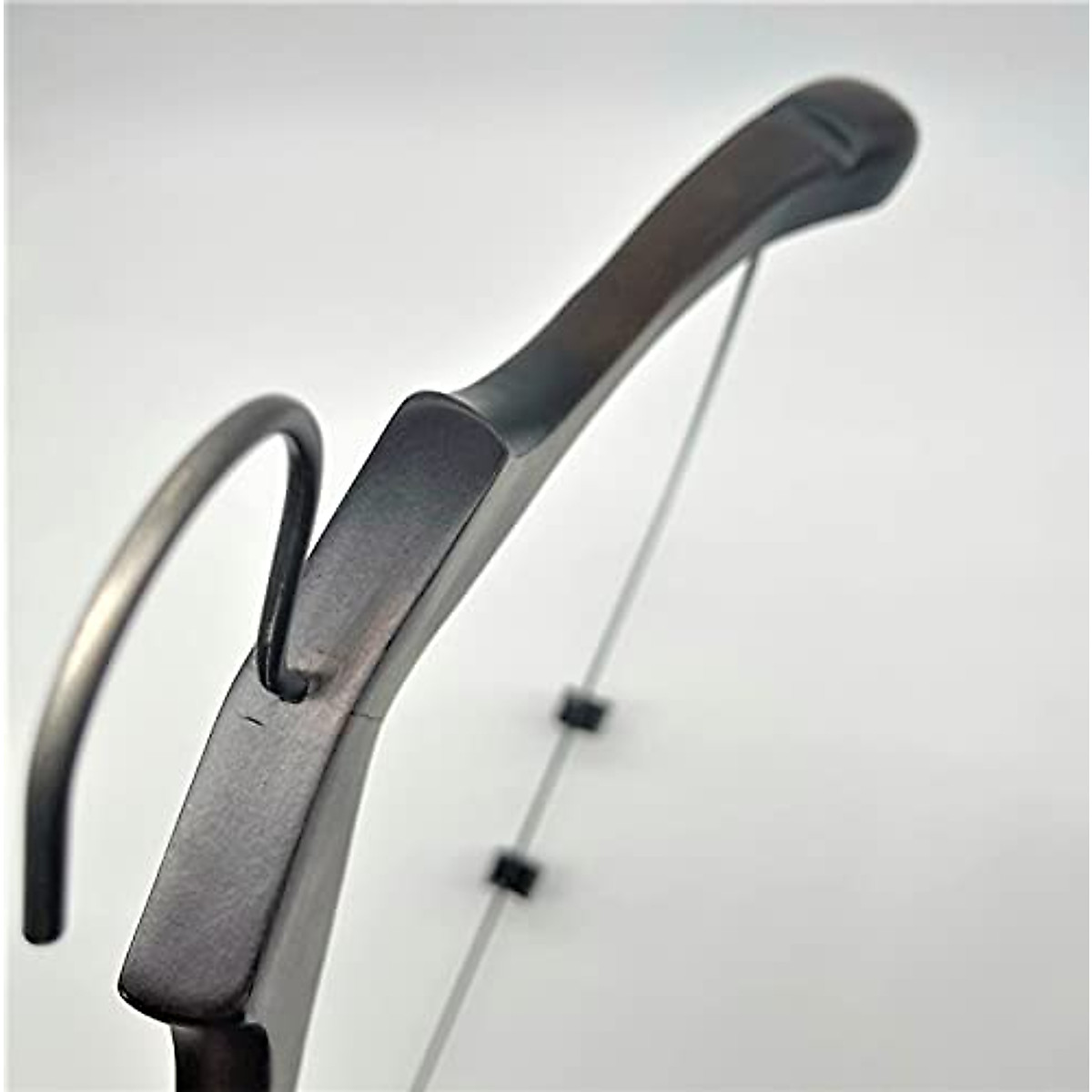 NAHANCO 17” Dark Wood Display Hanger with 16" Drop Bar, Gunmetal Clips - 12/Carton