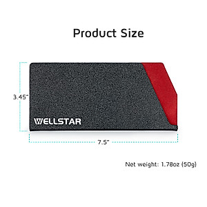 WELLSTAR Big Knife Edge Guard, Wide Meat Cleaver Knife’s Blade Covers, BPA Free ABS Protective Blade Sheath, Non-Scratch Felt Lining Butcher Chef Knife Cover (Knives not included)