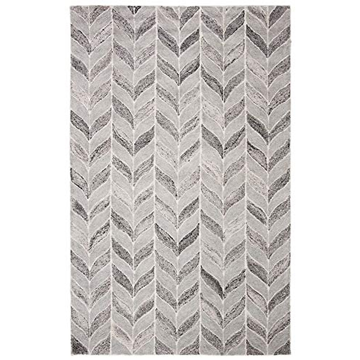 SAFAVIEH Abstract Collection 6' x 9' Grey ABT636F Handmade Premium Wool & Viscose Area Rug