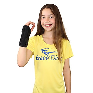 Brace Direct Pediatric Kid’s Wrist Brace for Wrist Pain, Carpal Tunnel, Sprains & Strains, Tendonitis, & DeQuervain’s- Left or Right Wrist
