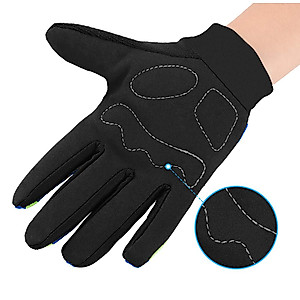 Accmor Kids Cycling Gloves, Kids Fishing Gloves, 4-10 Years Boys Girls Kids Sport Gloves, Breathable Non-Slip Full Finger Gloves for Child Cycling Climbing Riding Biking Outdoor Sports