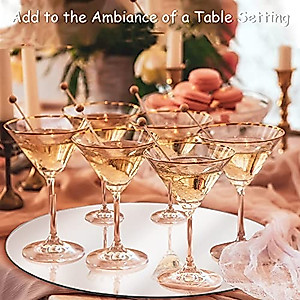 Coo-Drill 12" Round Mirror Plates, Mercuried Mirror Centerpieces 2mm, Circle Mirror Candle Plates for Table Centerpieces &Wedding Decorations & Baby Shower Party&Christmas Decorations,12pack