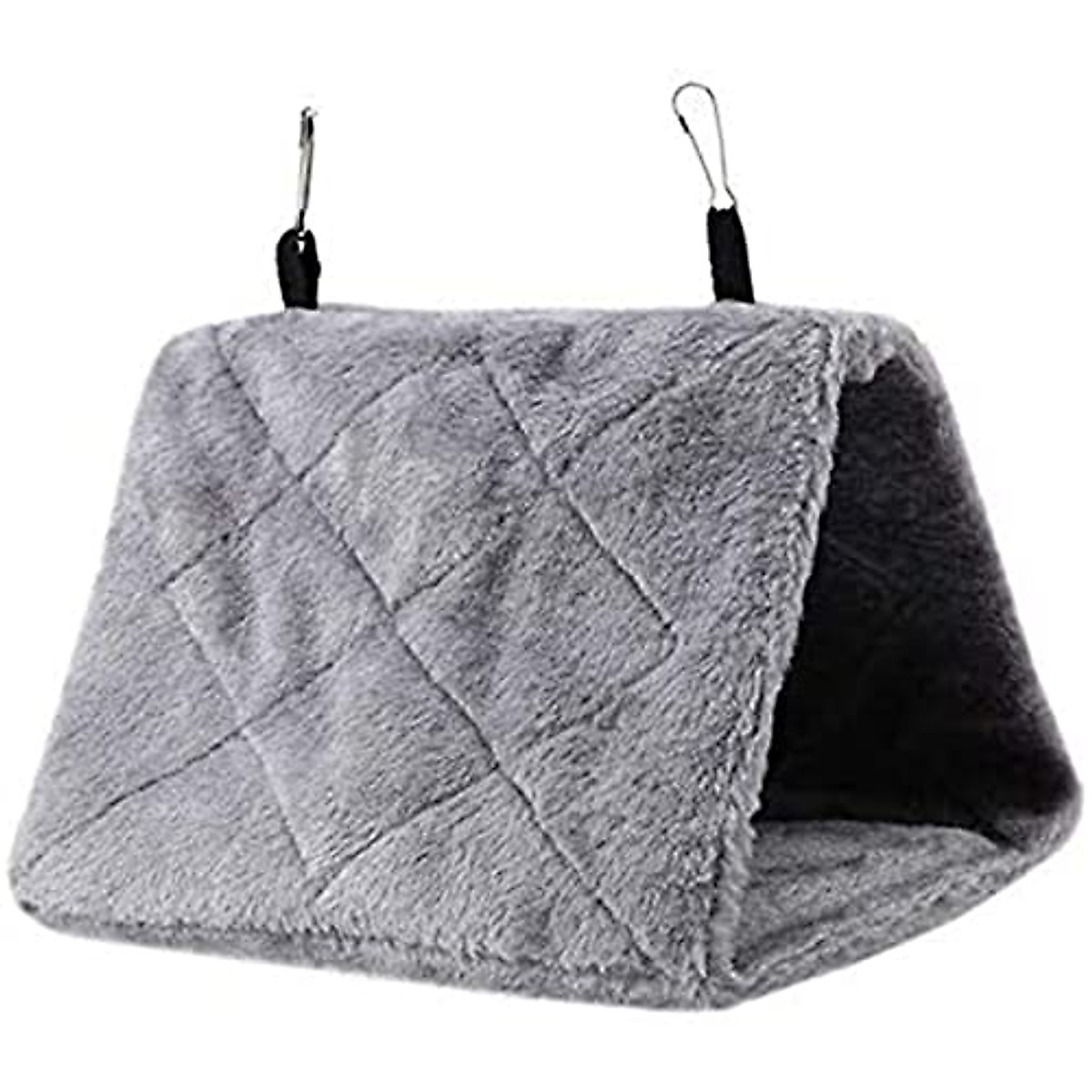 Bird Nest House Shed Hut Hanging Hammock and Comfort Corner Fleece Bird Blanket, Parrot Cage Snuggle Hut Warm Plush Bedding,Small Animals Shelter Plush Bedding for Parakeet Cockatiel Pigeon (S)