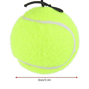Tennis Ball, Tennis Ball Parking Aid,Tennis Beginner Training Ball with Elastic Rubber String for Single Practice, Rubber Woolen Trainer Tennis Ball