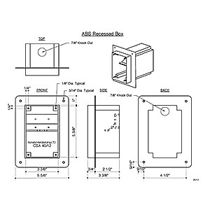 Burnaby Manufacturing RECESSED GAS PLUG, 1/2'' NPT INLET, 3/8'' QUICK DISCONNECT OUTLET, MALE PLUG INCLUDED, STAINLESS STEEL LOCKABLE DOOR (GRO101-SS-50)