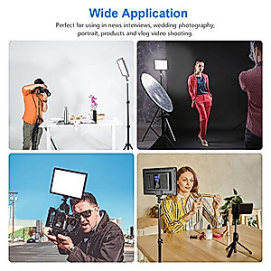 Neewer Ultra-Thin LED Soft Light Panel with LCD Display, Built-in Lithium Batteries, Dimmable Bi-Color 3200-5600K CRI95+ On Camera Video Light for Photography YouTube TikTok Live Stream Zoom Meeting