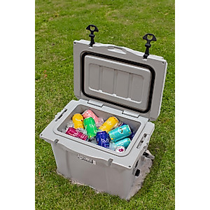 Viva 25QT Portable Rotomolded Hard cooler, Heavy Duty Cooler Ice Chest + 8L Small Soft Cooler Bag Waterproof Lunch Box, Insulated Bag & Cooler, 5-day cold retention for Travel, Beach, Camping, Fishing