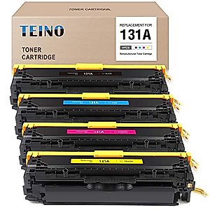 TEINO Remanufactured Toner Cartridge Replacement for HP 131A CF210A CF211A CF212A CF213A for Laserjet Pro 200 Color M251nw M251n MFP M276nw (Black, Cyan, Magenta, Yellow)