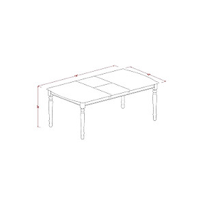 HomeStock Renaissance Revival 5 Pc Kitchen Tables and Chair Set with One Dover Dining Table and 4 Kitchen Chairs in A Linen White Finish