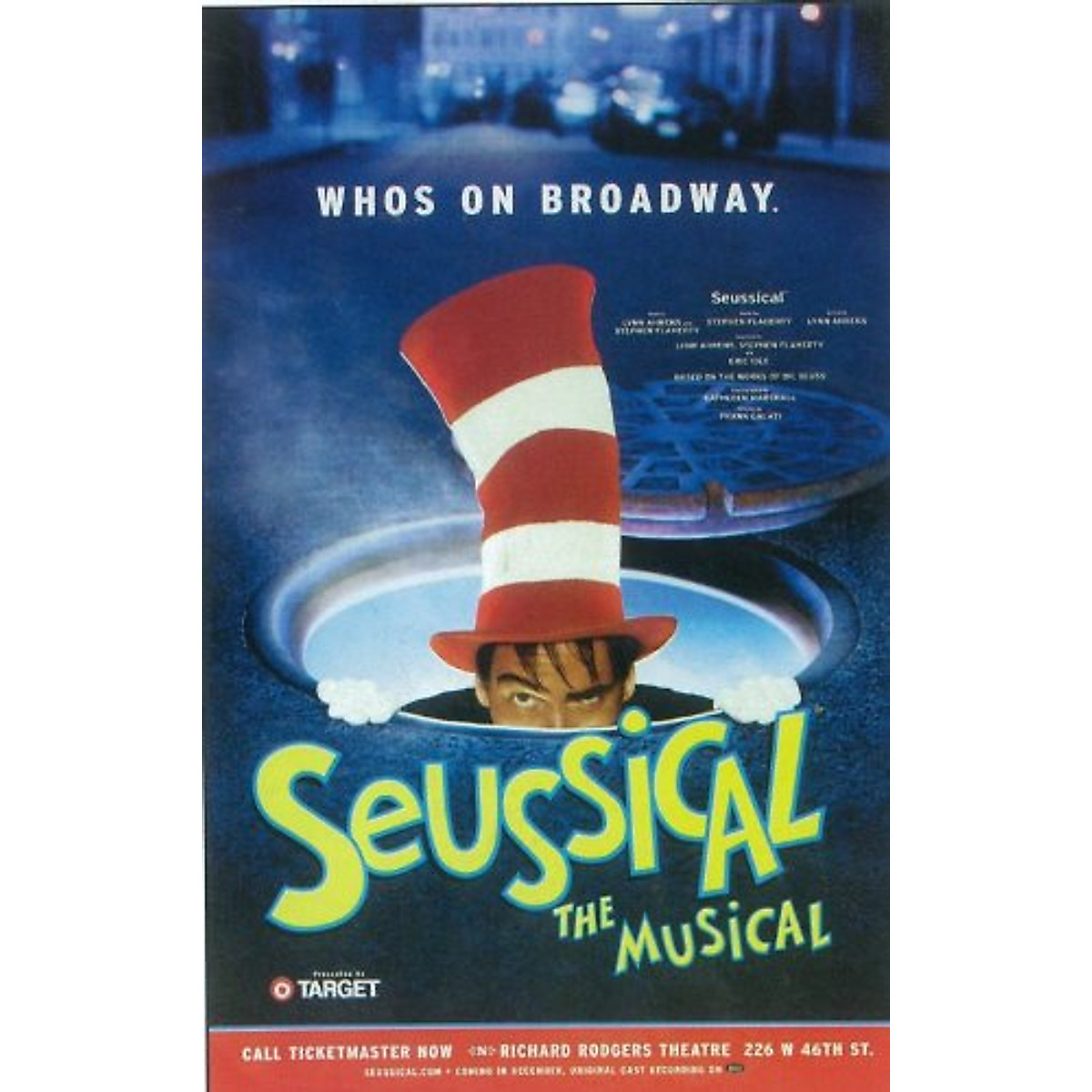 Seussical Poster Broadway Theater Play 11x17 Kevin Chamberlin Anthony Blair Hall Janine LaManna MasterPoster Print, 11x17