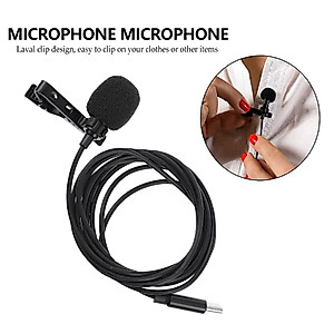 ERINGOGO lavalier Microphone USB mic pro Microphone Phone mic Mini mic Mini Broadcast Mic Clip- on Mic Lapel Mic Condenser Clip on Microphone Professional Mic lav mic TPE Wireless