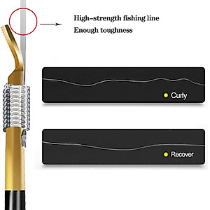 LNOJENR Fishing Hooks with Line, Strong Sharp Double Hook Rigs with Barbs, Pre Tied Fish Hooks Already Tied‑in Fishing Wire/Leader, Black Gold Fish Hook for Freshwater/Seawater (20 PCS), Medium, D10