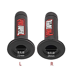 Templehorse Handlebar Grips 7/8" 22mm 28mm Dirt Pit Bike Universal ATV UTV Pro Part Racing Rubber for CR250 CR 250 CR250F CRF 250 CRF230F XR 230 (Red,)