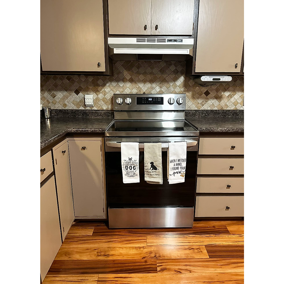 Twisted Anchor Trading Company Dog Kitchen Towels, Dog Gifts for Women - Set of of 5 - Comes in an Organza Gift Bag so It's Ready for Giving