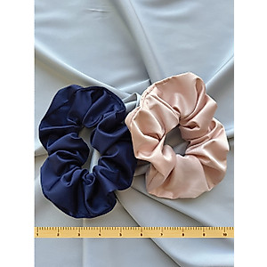 Satin Scrunchies, 6 Pieces For Hair, Big Satin Hair Ties, Ponytail Holder, Soft And Satin Silk Fabric Hair Scrunchies, P12