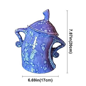 KISSONU Canister with Attitude, Cute Food Storage Jar with Airtight Lid for Kitchen, Perfect for Coffee Tea Sugar Spices and More Food Jars,Stylish Kitchen Organization and Cute Decor (B)