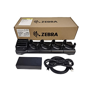 Zebra TC51/56 5-slot Charge only W/4-Slot sparebattery charger, CRD-TC51-5SC4B-01 (W/4-Slot sparebattery charger incl power supply & DC cable. Order sepeaterly: Country specific AC line cord)