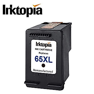 Inktopia Remanufactured Replacement for HP 65 65XL N9K04AN Ink Cartridges Updated Chip High Yield Work with HP Envy 5055 5052 5058 Deskjet 3755 2652 2655 3752 3730 3720 3721 3722 Printer 1 Black