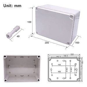 Twidec/ MV100-B10 Digital Display PID Temperature Controllers and Waterproof Dustproof IP67 Junction Box ABS Plastic Electrical Project Box