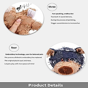 2023 New Indestructible Robust Bear Dog Toy- Companion for Heavy, Stuffed Plush Dog Toys Ideal Pet Gift for Small, Medium, and Large Breeds (L, Blue)