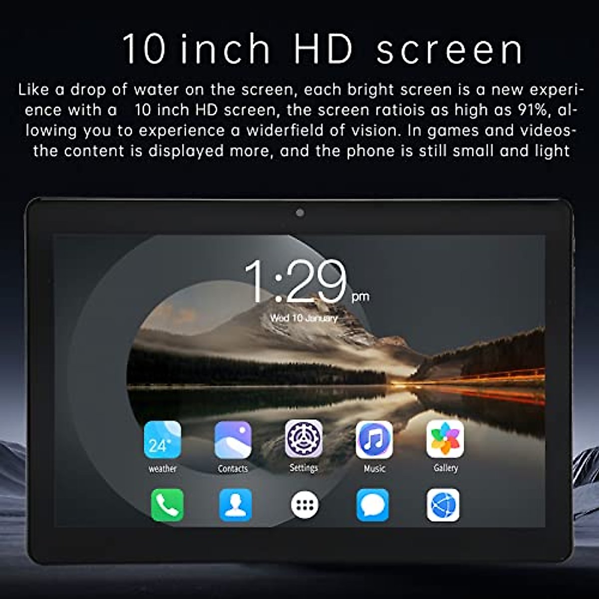 Dpofirs 8in Tablet for Android 10, IPS HD Screen, 2GB RAM 32GB ROM, Octa Core Processor, Dual Sim Call Tablet, Portable 5G WiFi Tablet 4500mah (US Plug)