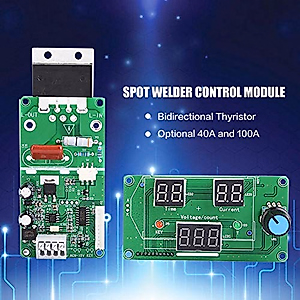 Spot Welder Controller, Spot Welder Time Control Module, Digital Display Controller Board(9-12VAC, 40A, 100A)(100A)
