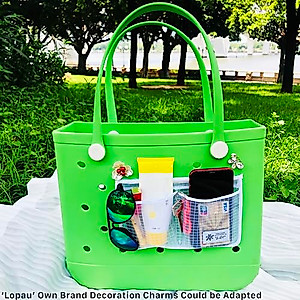 Lopau Accessories Inserts for Bogg Bag, 2 Packs Bag Insert Organizer Divider Storage Pouch for Rubber Tote Bag, Pool Bag Divider Beach Necessities, Ideal for Vacation Makeup Key Phone Cup Drink Holder