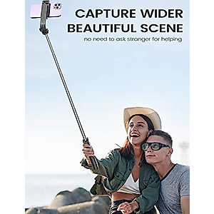 ANXRE Selfie Stick Phone Tripod with Remote, 50 inch Portable 5 in 1 Selfie Stick Phone Tripod, Wireless Selfie Stick Tripod for Cell Phone Compatible with iPhone 15/14/13 Pro Max Gopro Android