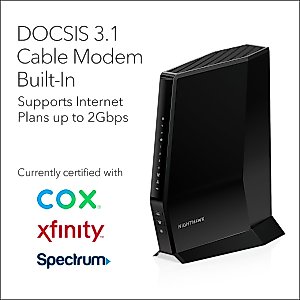 NETGEAR Nighthawk Modem Router Combo (CAX30) DOCSIS 3.1 Cable Modem and WiFi 6 Router - AX2700 2.7 Gbps - Compatible with Xfinity, Spectrum, Cox, and More - Gigabit Wireless Internet