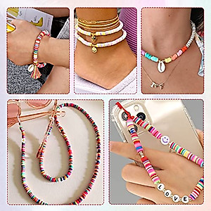 QUEFE 15350pcs, 72 Colors Clay Beads for Bracelet Making Kit, Jewelry Making Kit for Girls 8-12, Polymer Heishi Beads, Letter Beads for Jewelry Making, for Gifts, Crafts, Preppy