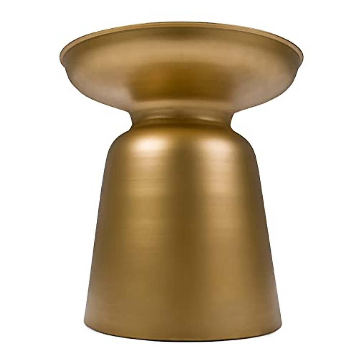 SIMPLIHOME Toby Modern Industrial 16 inch Wide Metal Accent Side Table in Gold, Fully Assembled, End, Bedside Table and Nightstand, for the Living Room and Bedroom