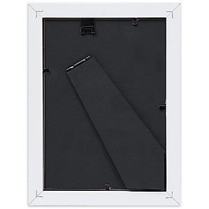 The Display Guys - 6-Pack Minimalist Wooden Picture Frames with Tempered Glass - 5x7 mat to 4x6 - White - Wall & Tabletop