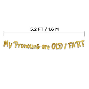 Hilarious Adult Birthday Gold Glitter Banner - Funny Birthday and Retirement Party Supplies, Ideas, Gifts and Decorations