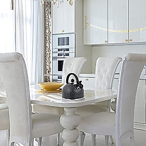 Stovetop Whistling Tea Kettle Teapot Stainless Steel Water Kettle Boiling Kettle with Cool Grip Ergonomic Handle for Home Outdoor Kitchen 2.5L Black teapot (Color : Black)