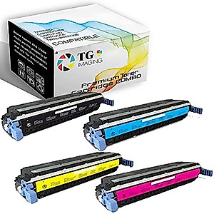 (4 Color Set) TG Imaging Replacement for HP 641A Toner Cartridge C9720A + C9721A + C9722A + C9723A for use in HP Color Laser-Jet 4600 4600DN 4600N 4650 4650DN 4650N 4610 Toner Printer