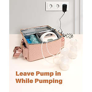 Bag Pump Storage Bag Compatible with with Spectra S1 S2 Gold, Breast Pump Carrying Case,EliteMom Breast Pump Tote Bag with cooler & Strap