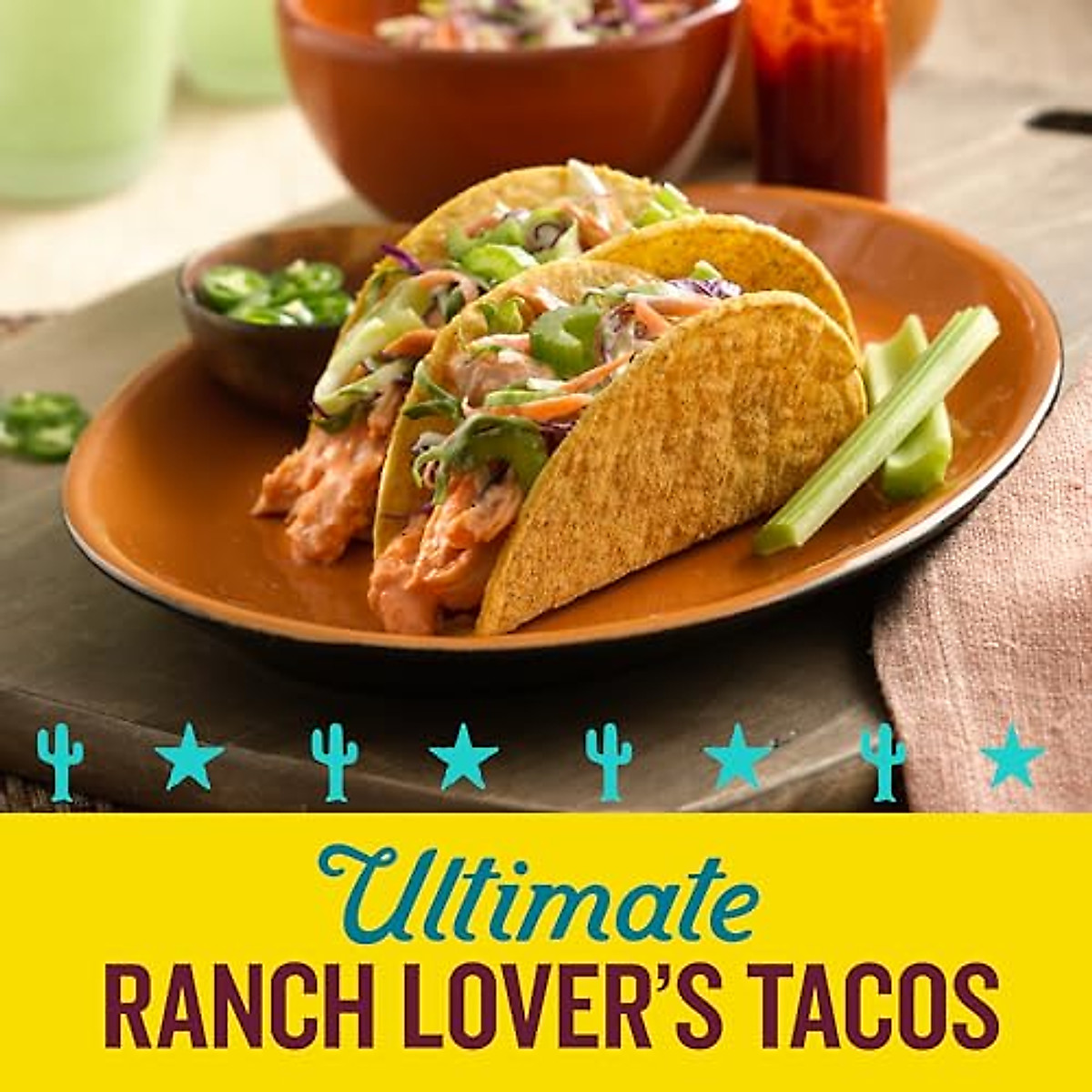 Old El Paso Stand ‘N Stuff Taco Shells, Zesty Ranch Flavored, Gluten Free Crunchy Corn Taco Shells, 10 Count, 5.4 oz (Pack of 6)