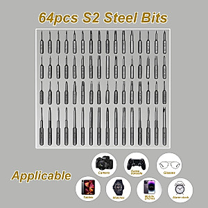 OLAZOL 68-in-1 Mini Precision Electric Screwdriver Set(Cordless), S2 Steel Magnetic Electronic Repair Tool For Eyeglasses, Electronics, Watches, Cell Phones, Laptops, Camera Repair